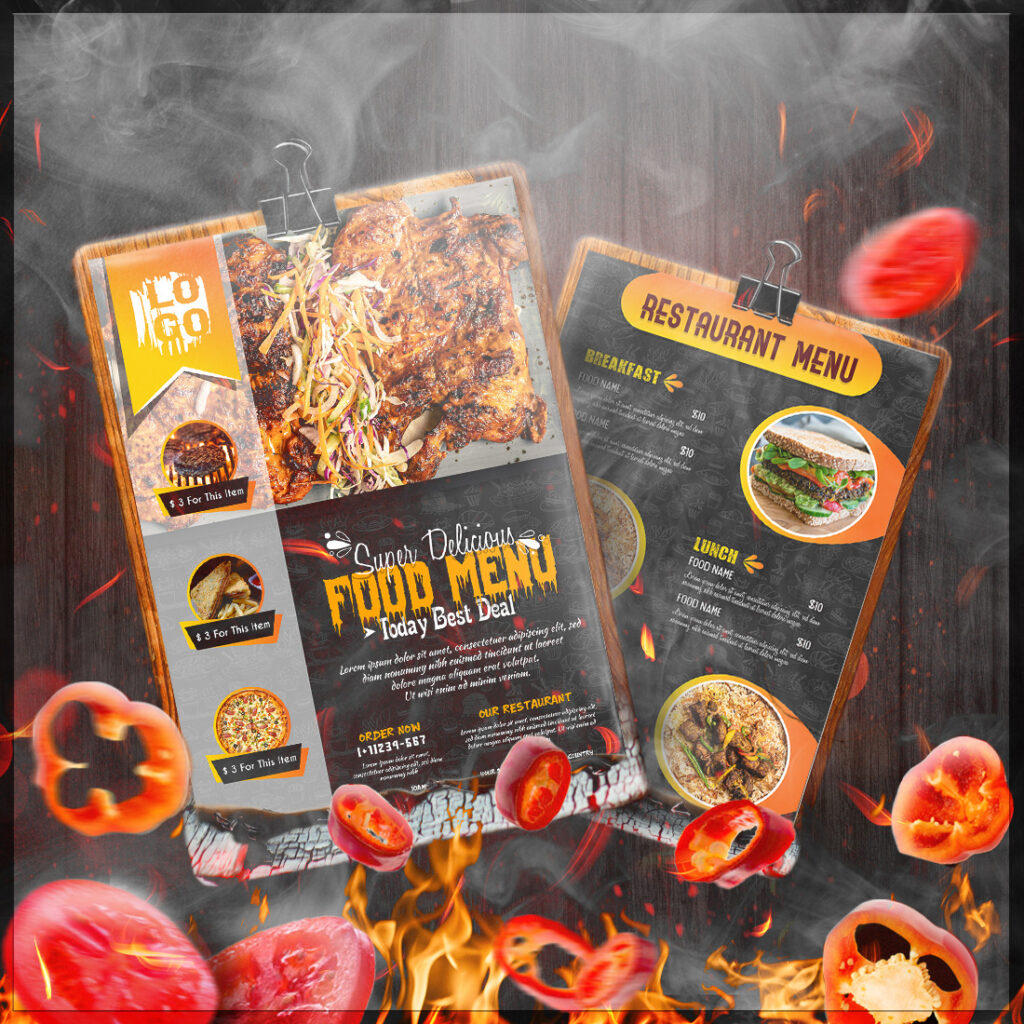 Professional restaurant food menu template - MasterBundles