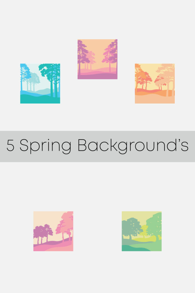 5 Spring Backgrounds - MasterBundles