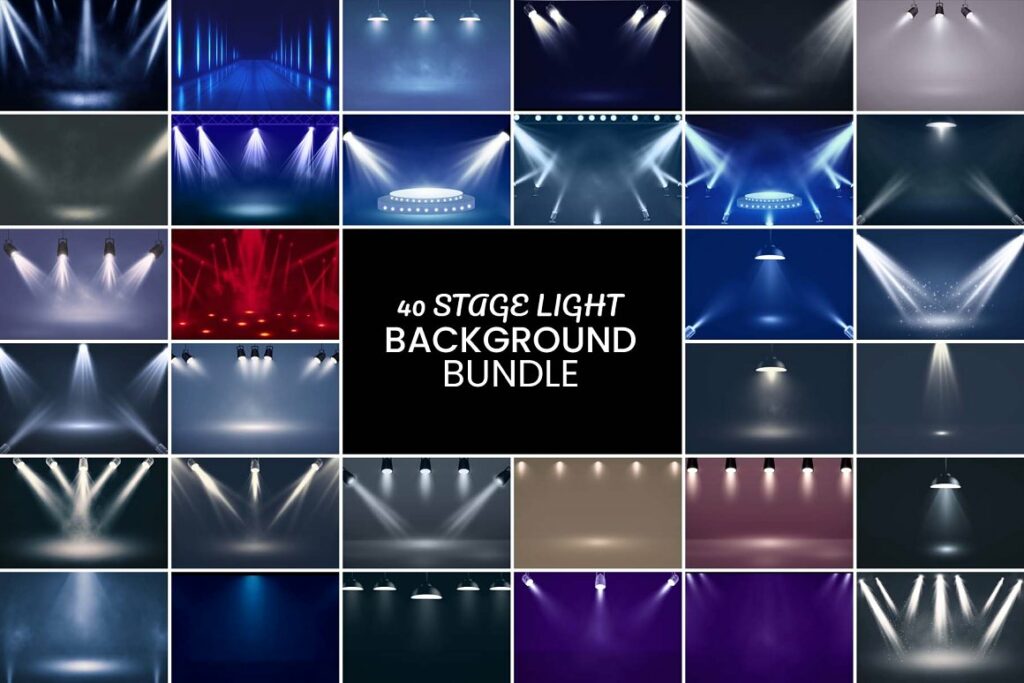 40 Stage Light Background Bundle - MasterBundles