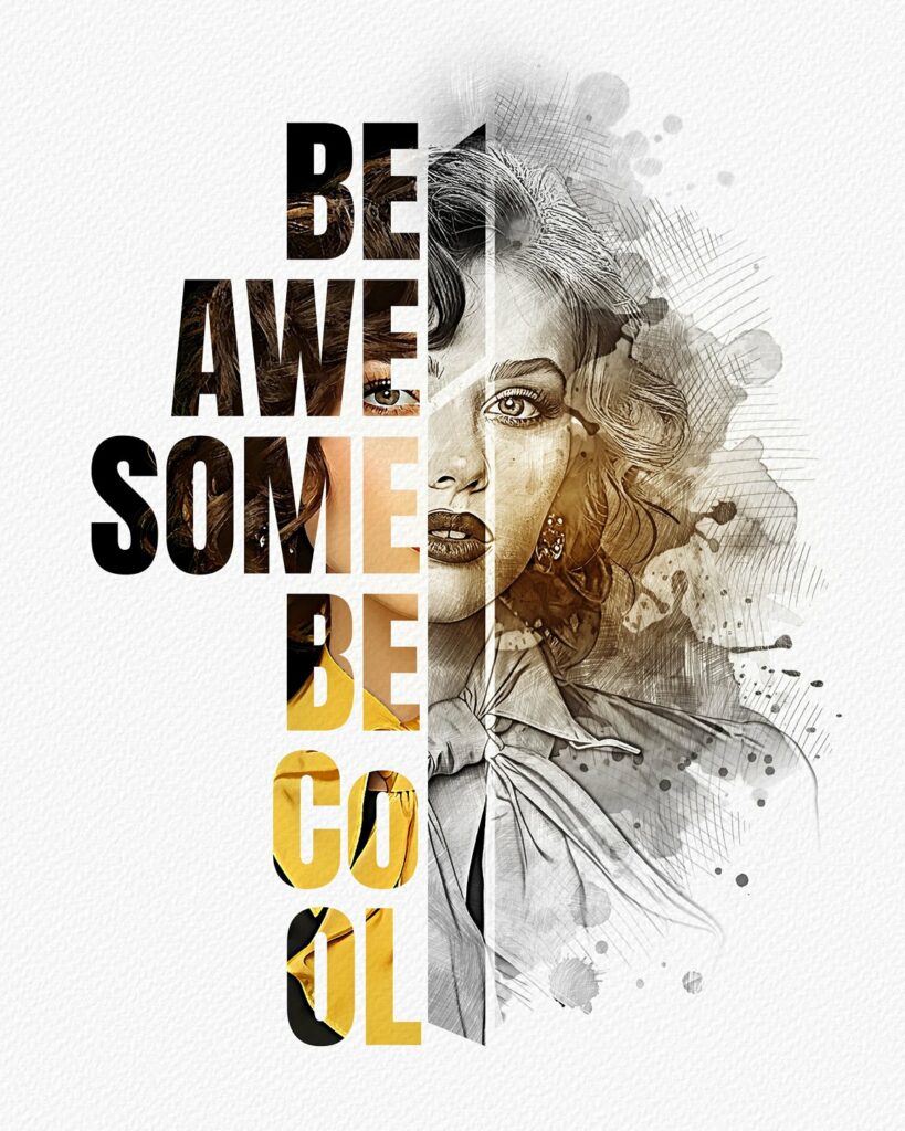 Watercolor Text Photo Effect - MasterBundles