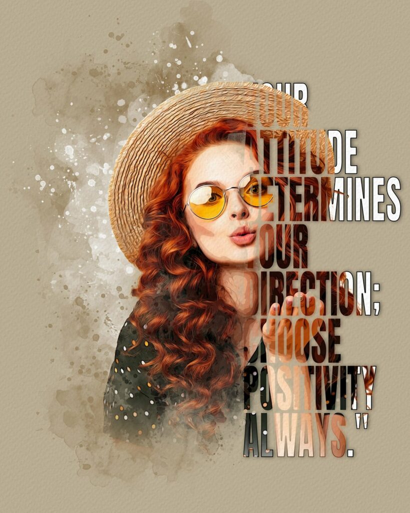 Text Masking Portrait Photo Painting - MasterBundles