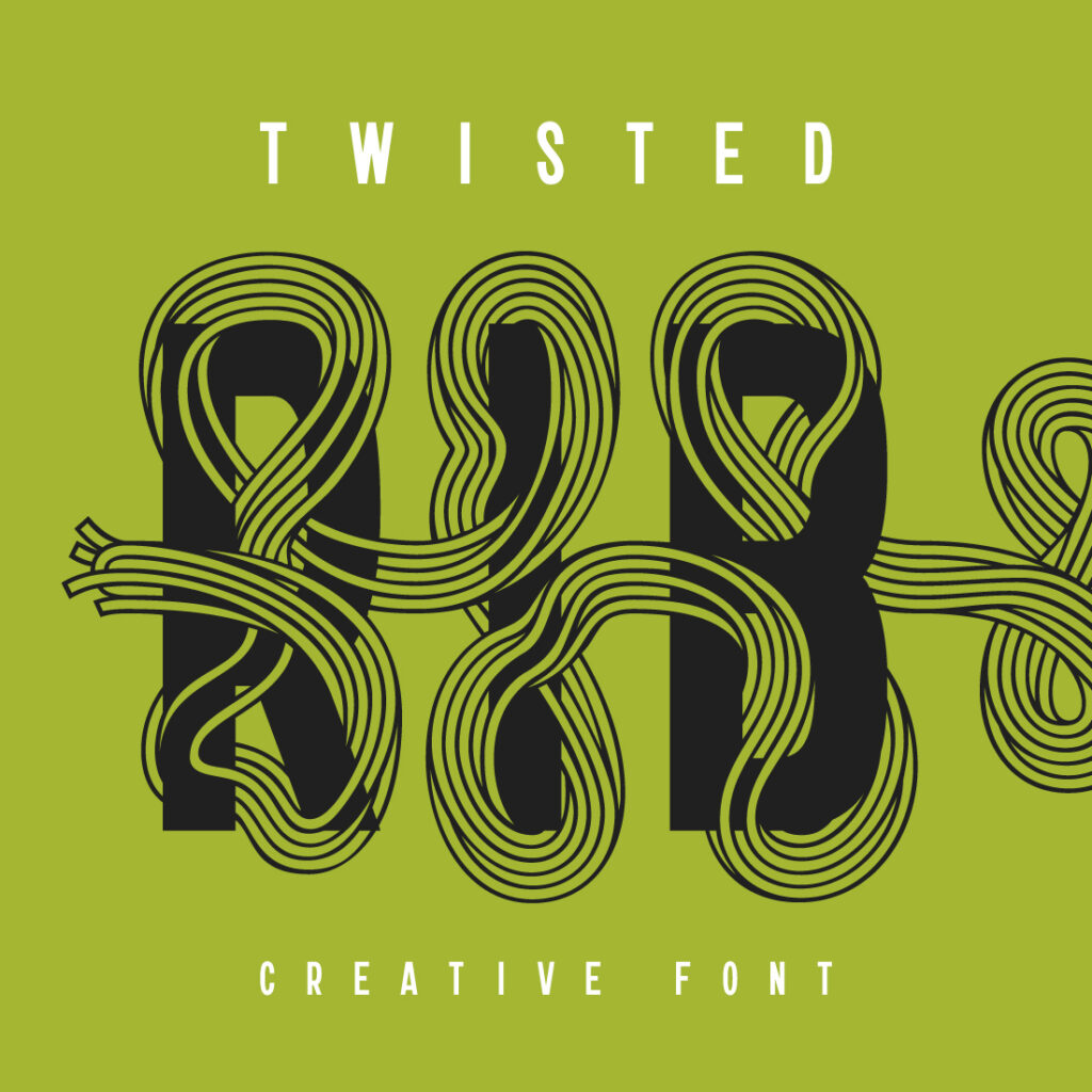 Twisted Ribbon — Creative Font - MasterBundles