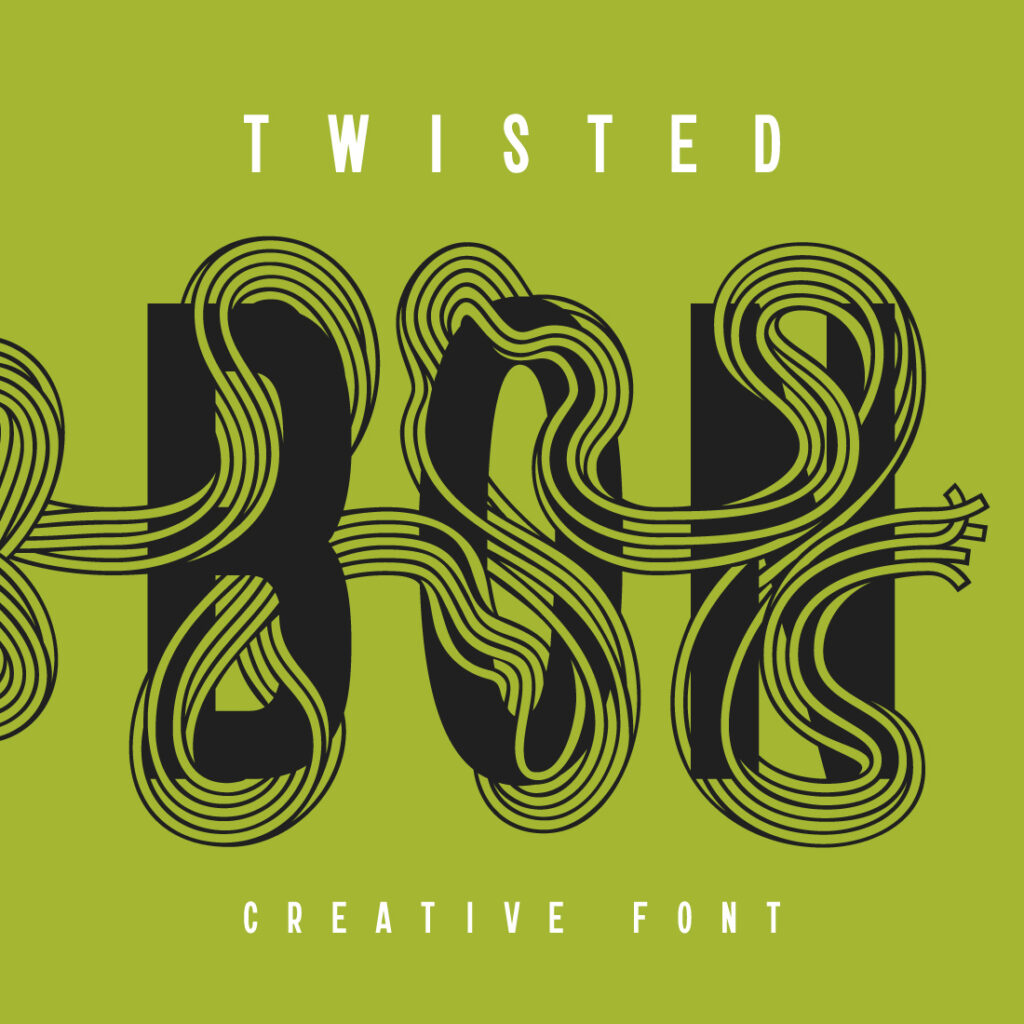 Twisted Ribbon — Creative Font - MasterBundles