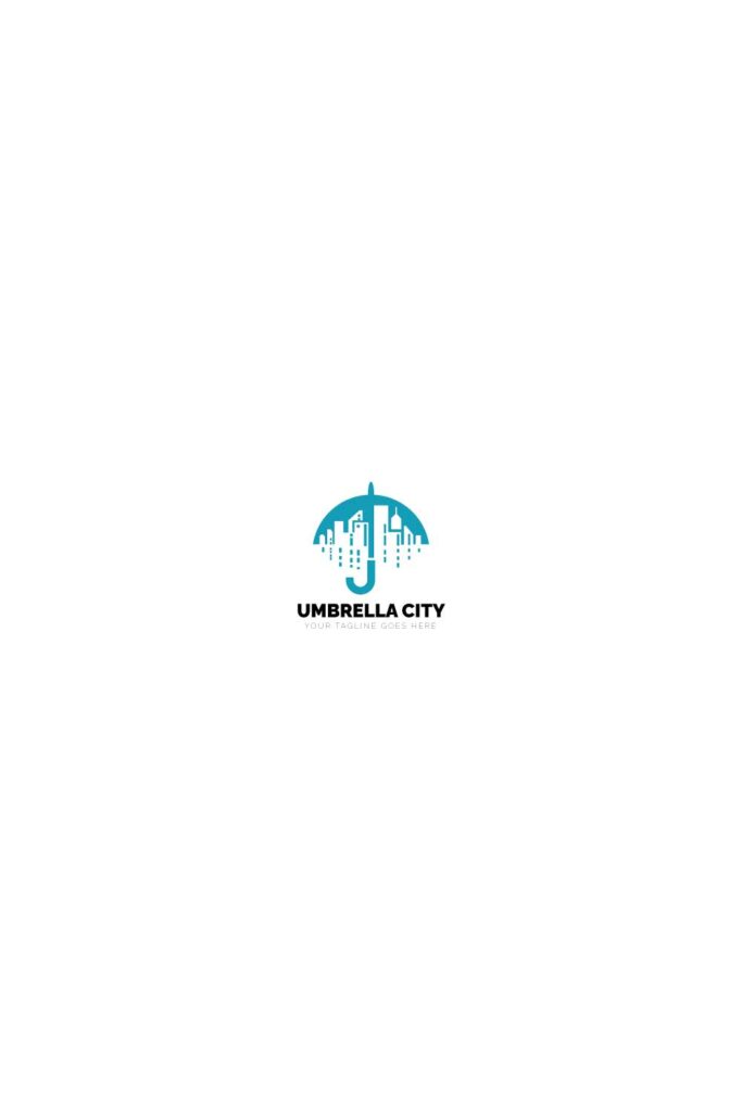 Initial City umbrella logo design - MasterBundles
