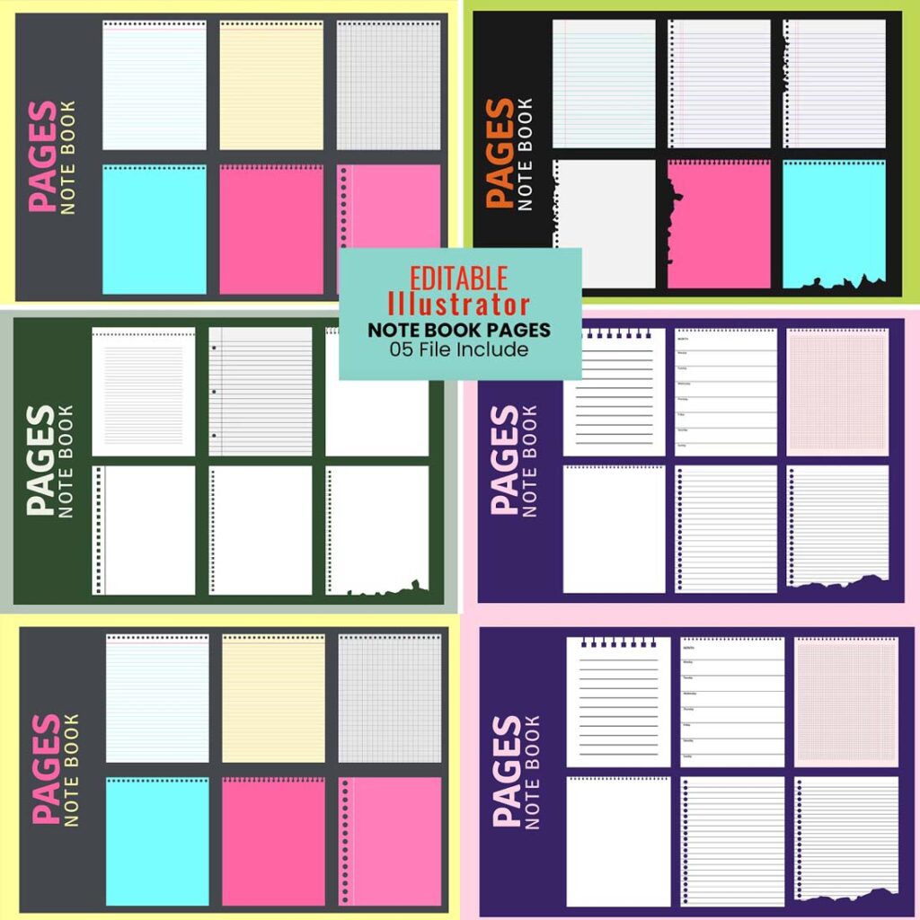Vector Editable Note Book Design - MasterBundles