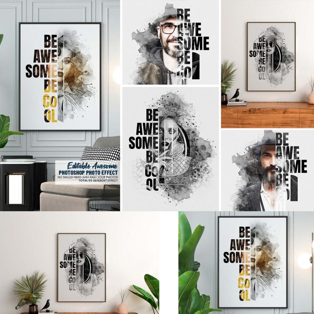 Watercolor Text Photo Effect - MasterBundles