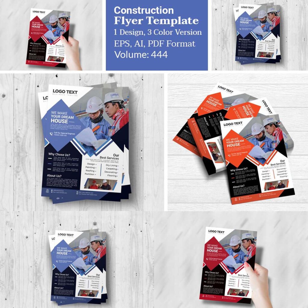 Building Construction Flyer Template - MasterBundles