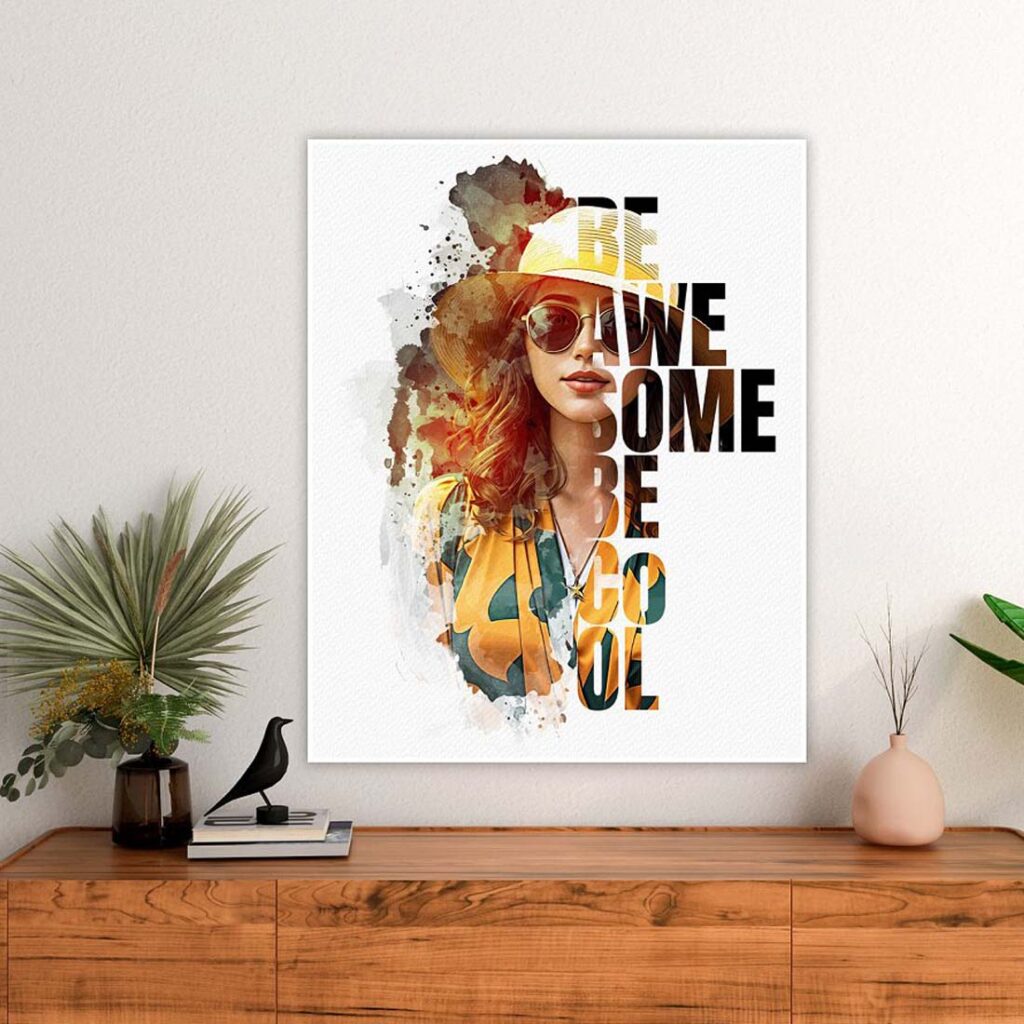 Typography portrait effect template - MasterBundles