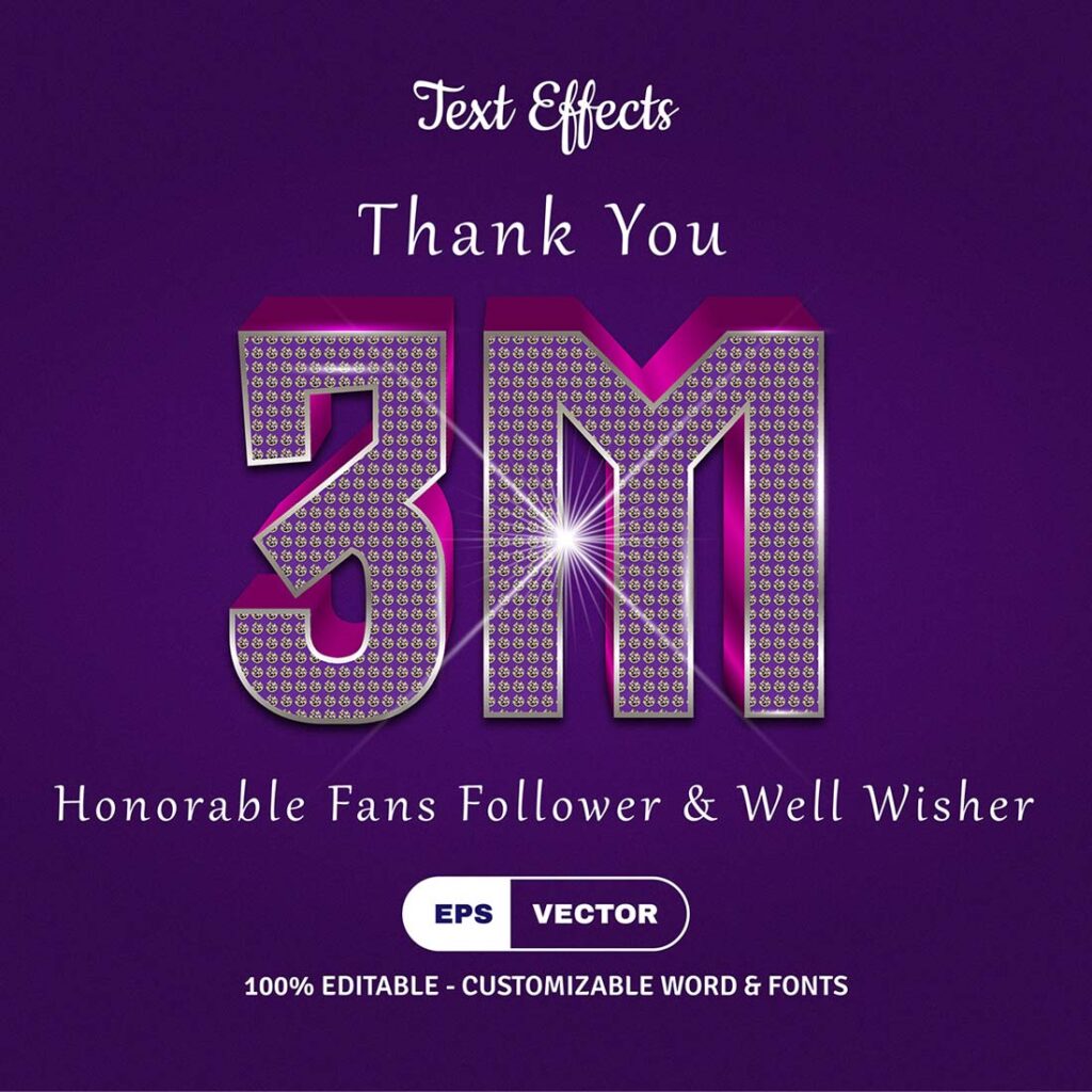 Editable Follower Text Effect - MasterBundles