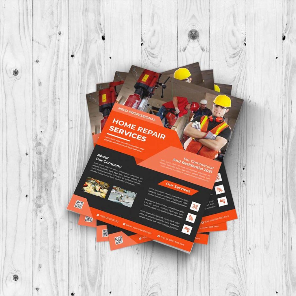 Home Repair Service Flyer Design - MasterBundles