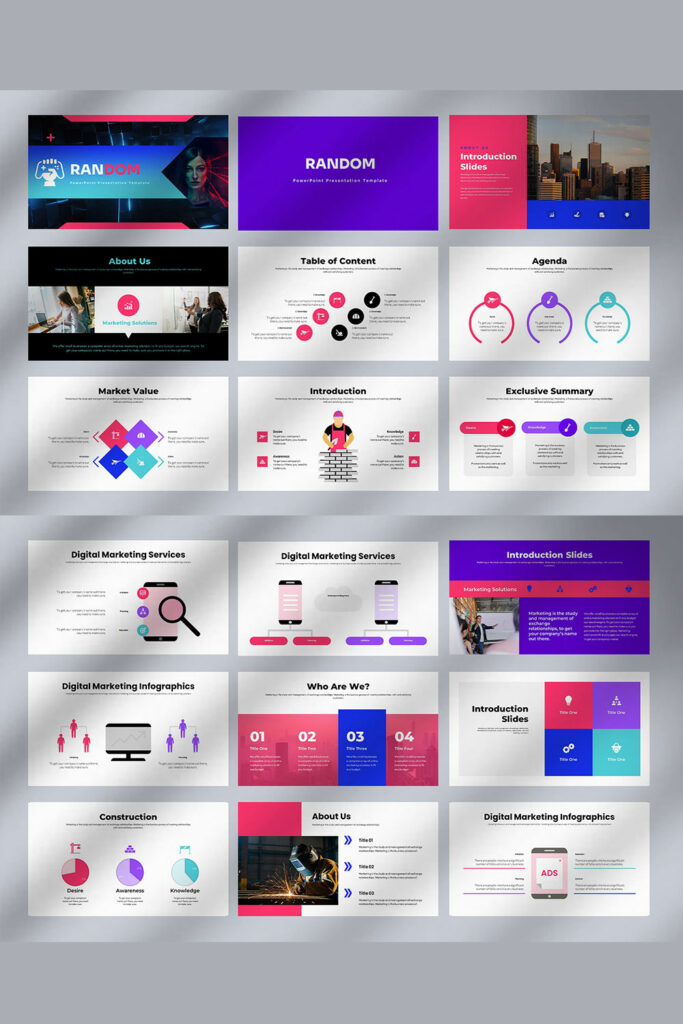 Random Hero Keynote Presentation Template - MasterBundles