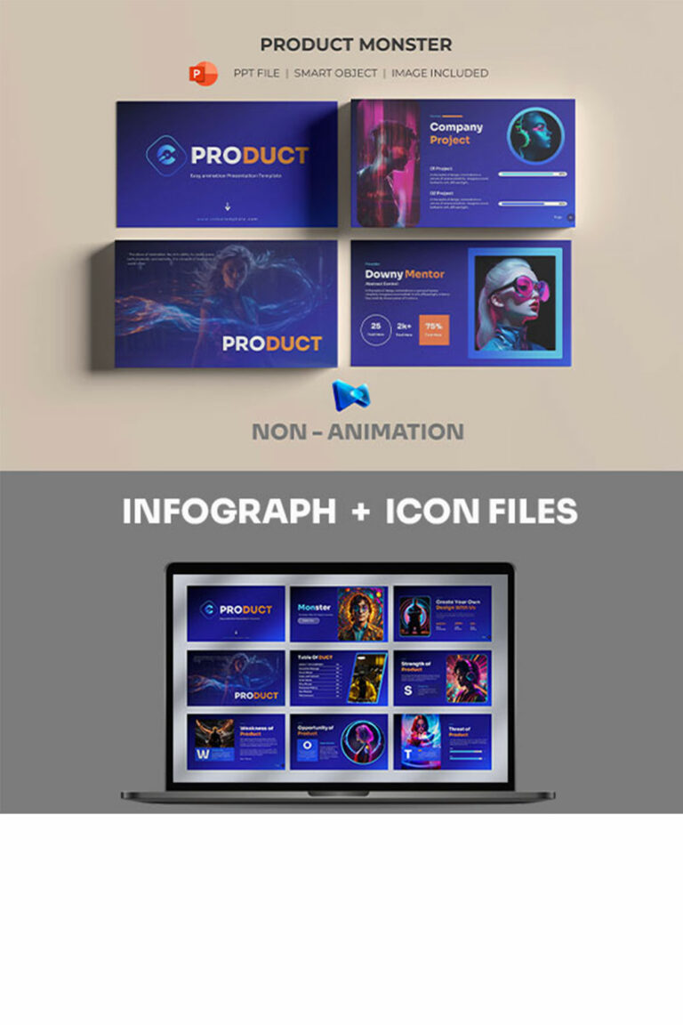 Product Monster Google Slide Presentation Template - MasterBundles
