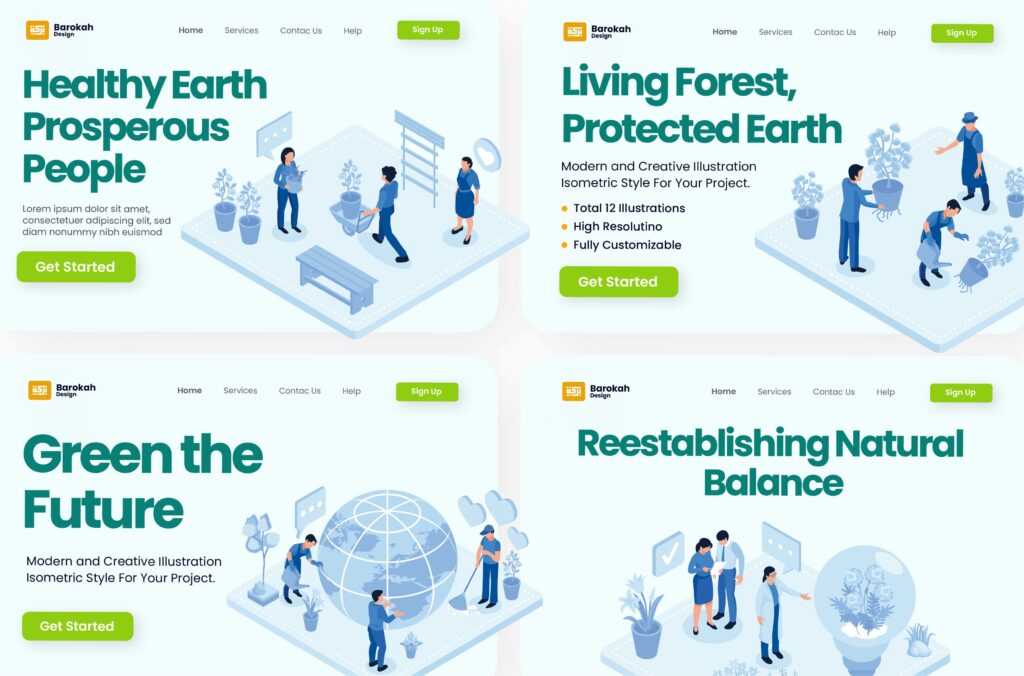 Illustration of Prevention of Pollution & Global Warming - MasterBundles