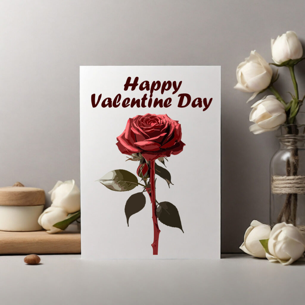 Vector realistic red color Rose flower stick - MasterBundles