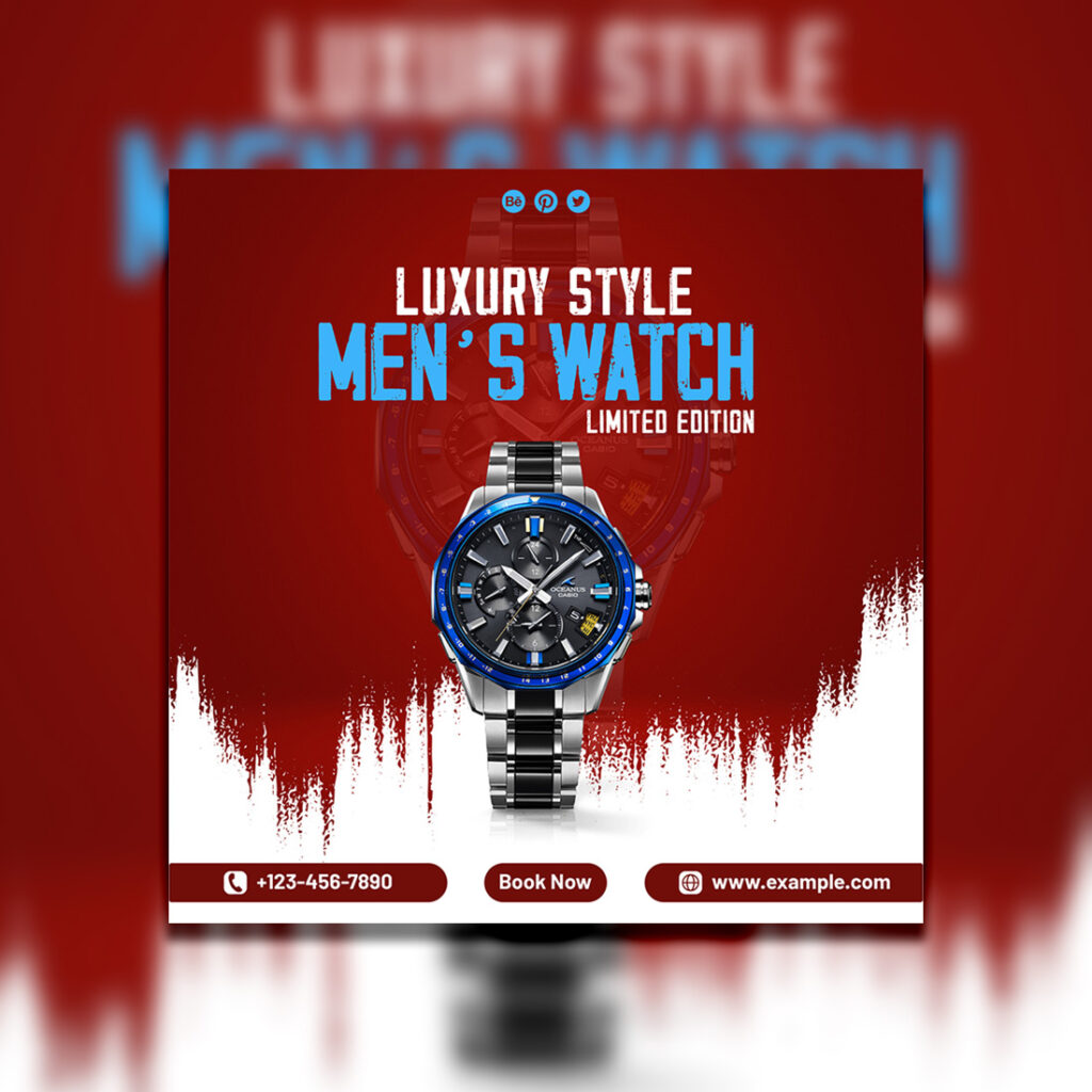 MEN'S WATCH PROMOTION Post Design. WATCH ADVERTISEMENT Post Design ...