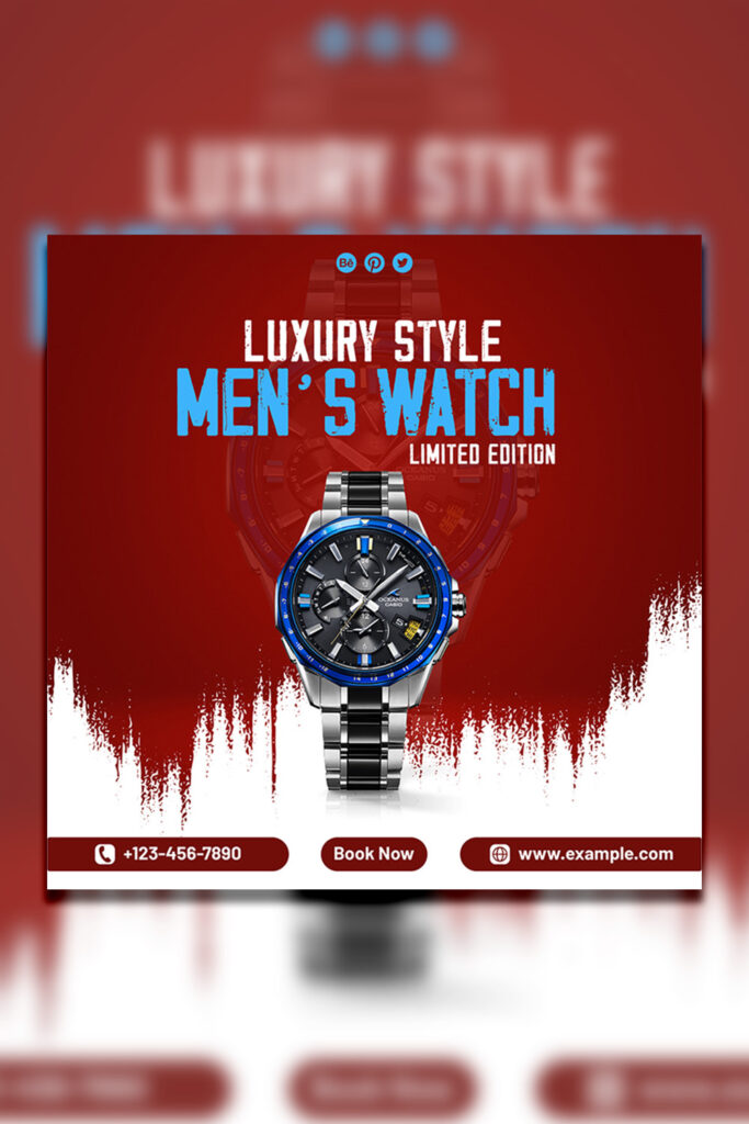 MEN'S WATCH PROMOTION Post Design. WATCH ADVERTISEMENT Post Design ...