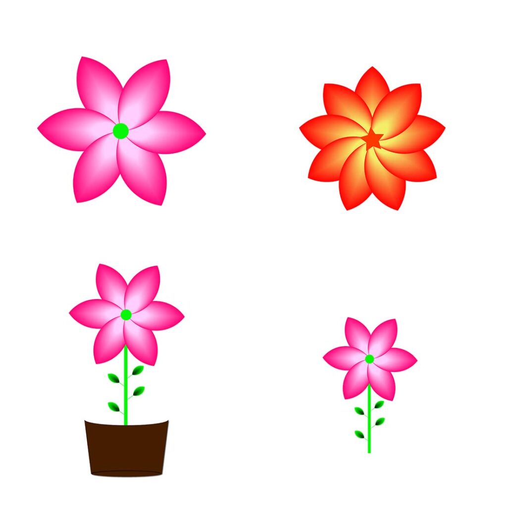 flower bundle vector . vector flowers in illustrator - MasterBundles