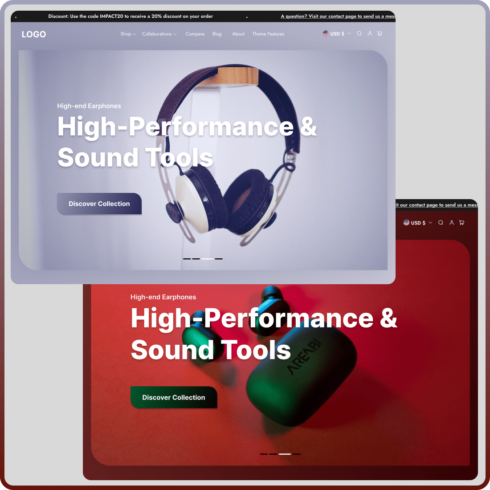 2 Web Header UI Design For E-commerce for 11$ - MasterBundles