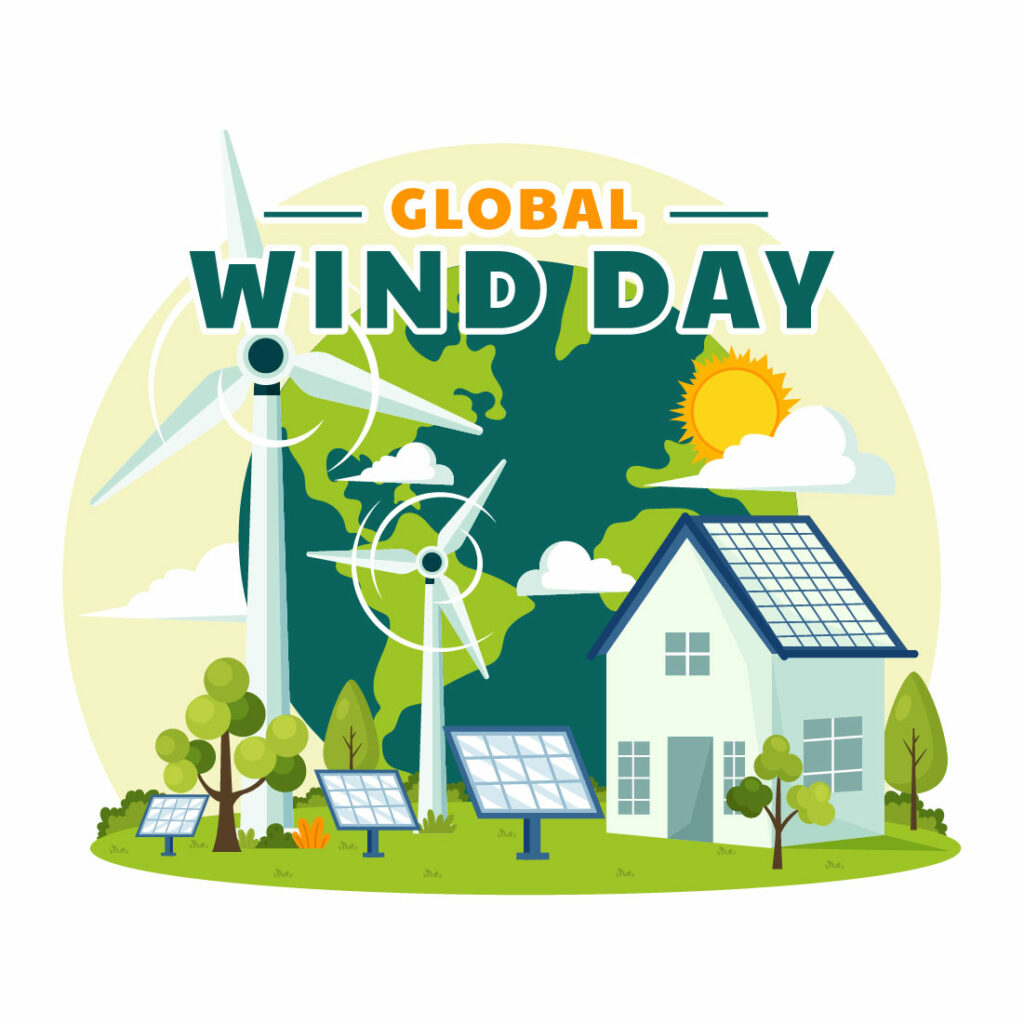 12 Global Wind Day Illustration - MasterBundles