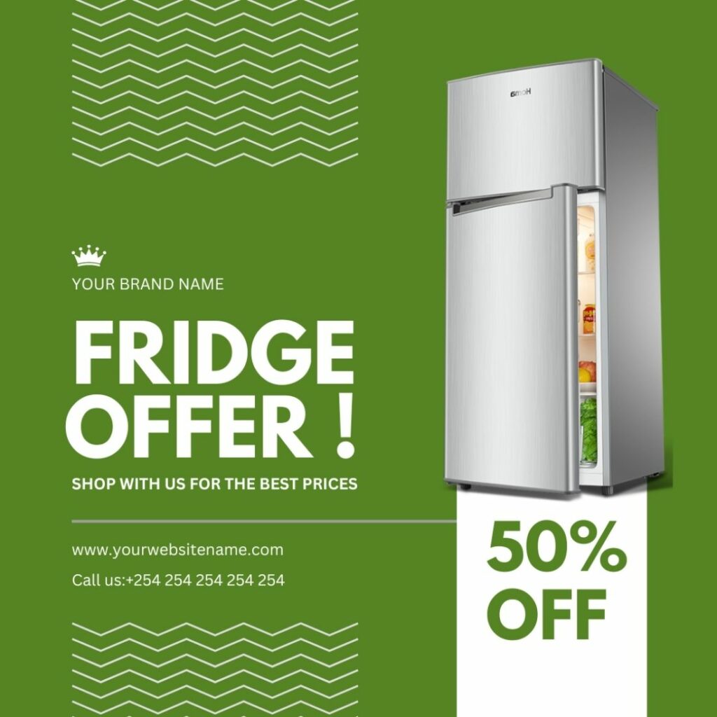 1 Instagram sized Canva Fridge Offer Sale Design Template Bundle – $4 ...