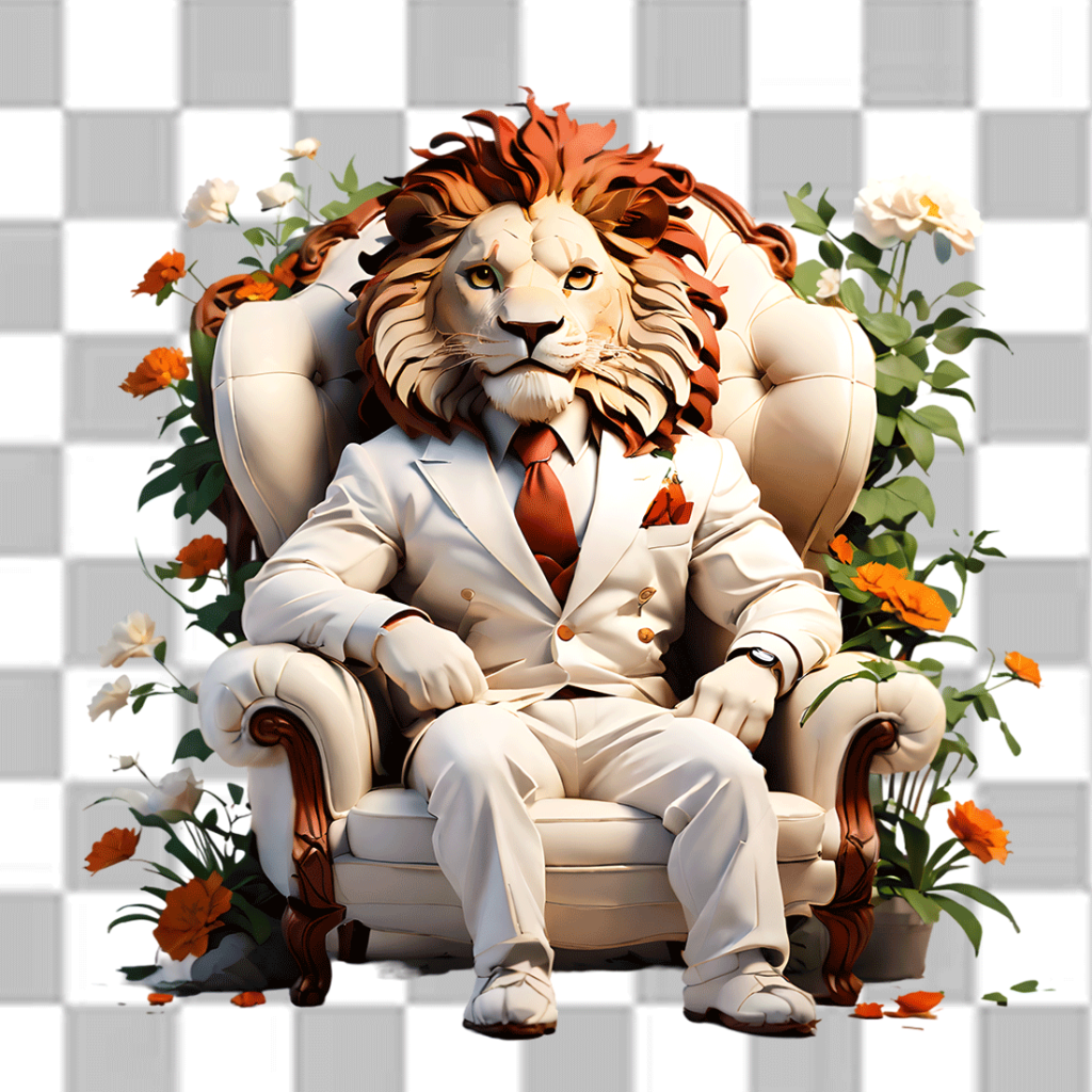 Forest king Resting in Forest Clipart - MasterBundles