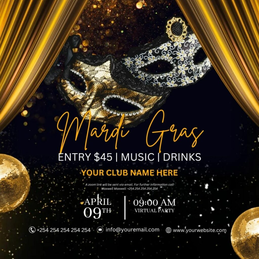 1 Instagram sized Canva Mardi Gras Design Template Bundle – $4 ...