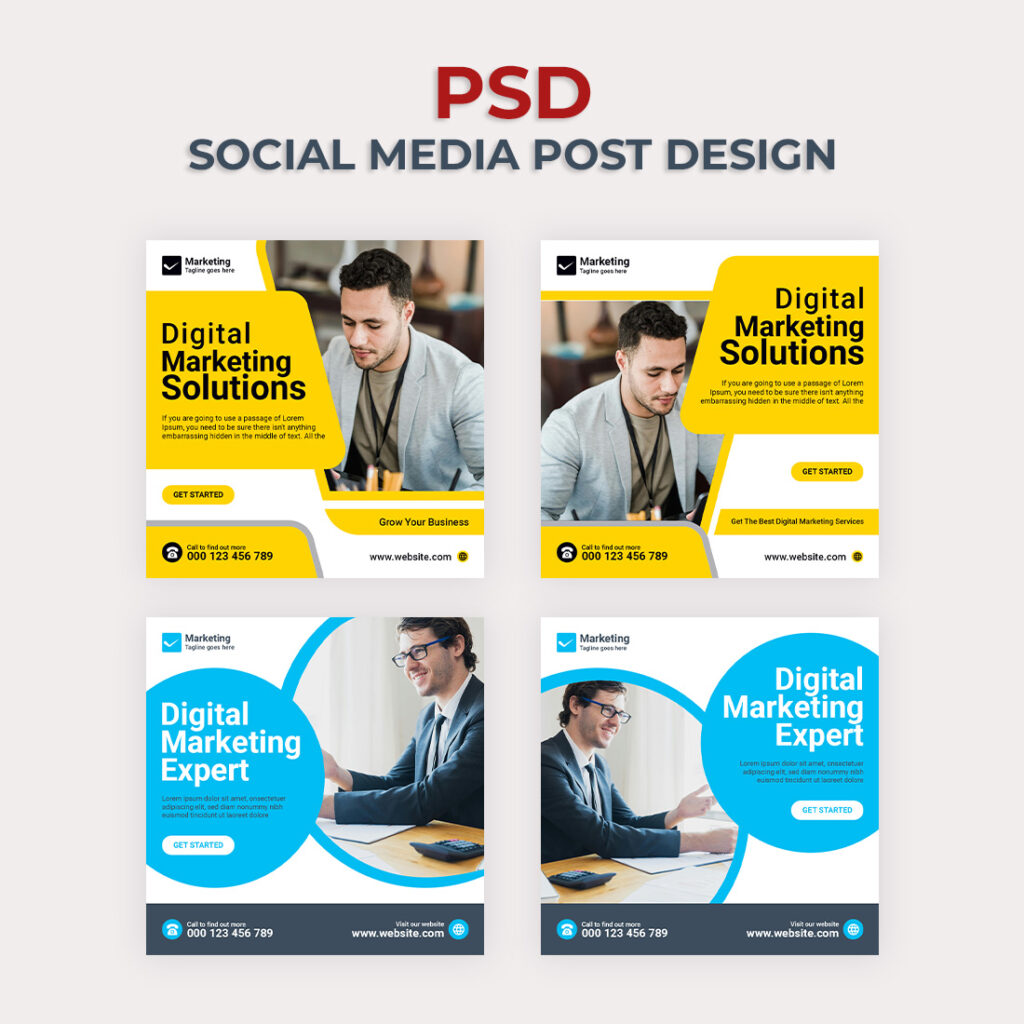 Social Media Post and Banner Design Template - MasterBundles
