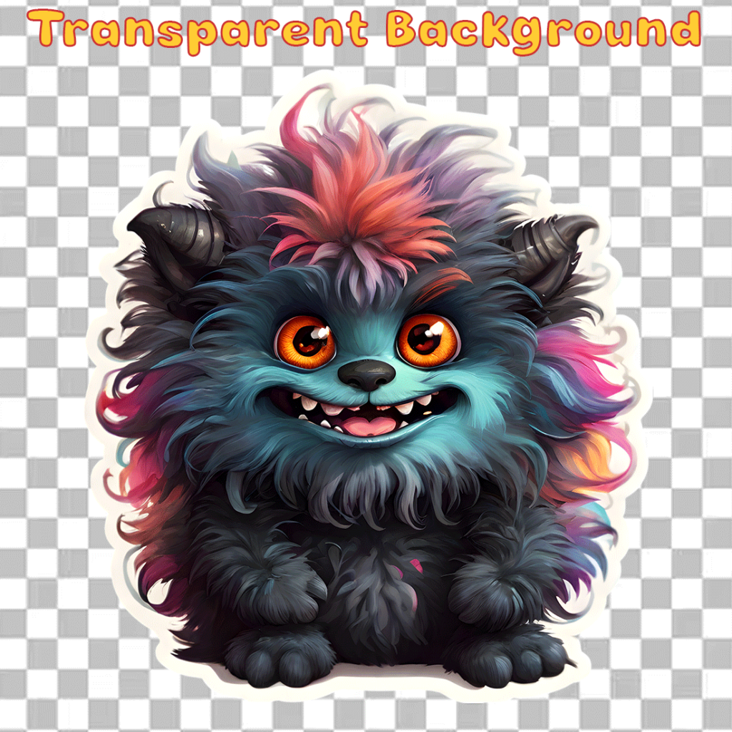 Black Monsters Cute Stickers - MasterBundles
