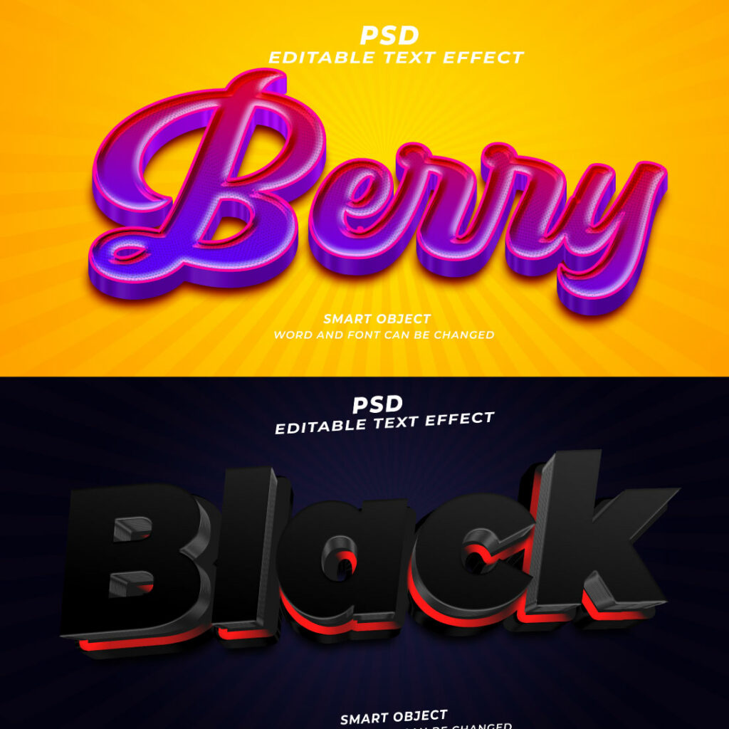 Best PSD bundle 3D editable text effect - MasterBundles