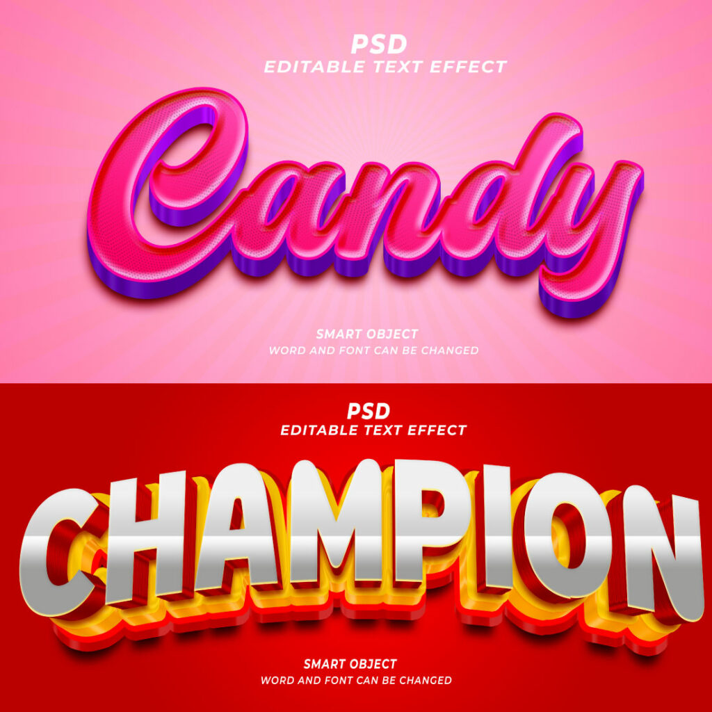 10 Best PSD bundle 3D editable text effect - MasterBundles