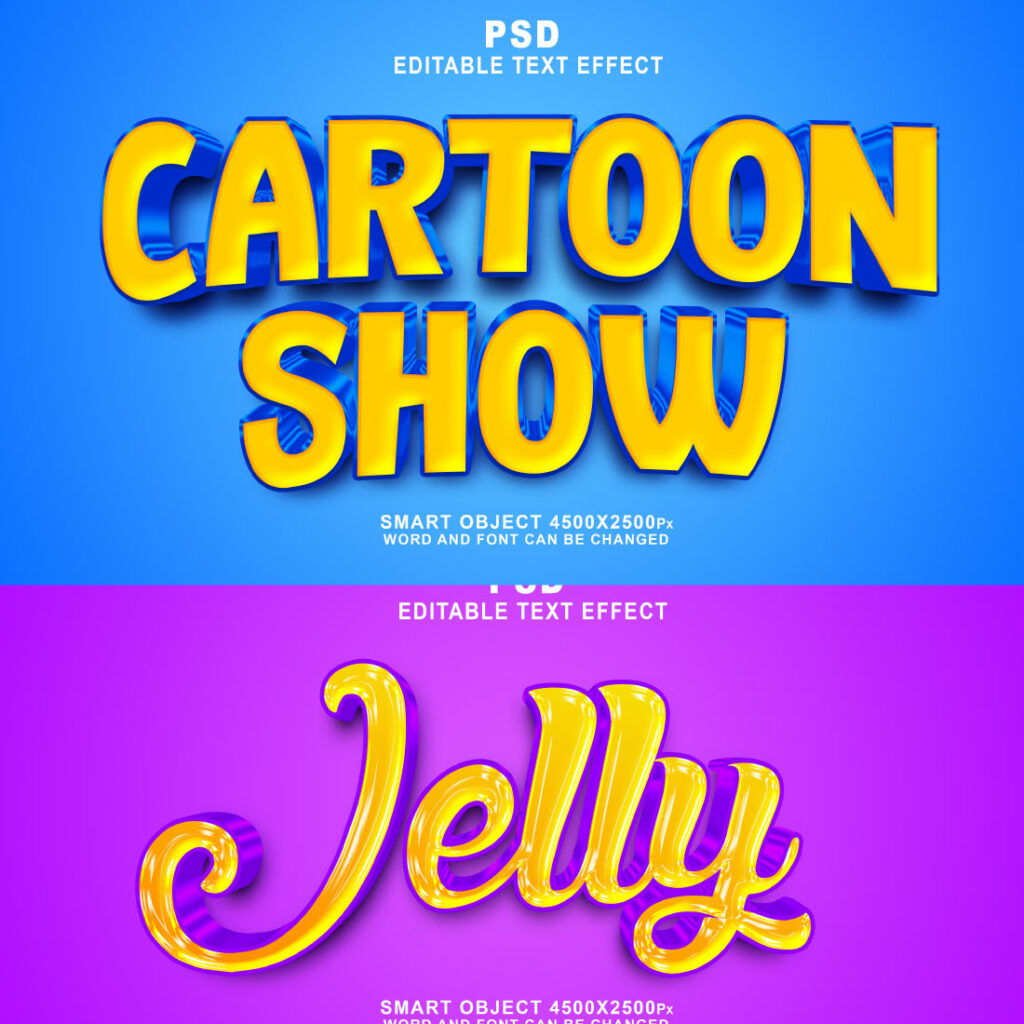 Best PSD pack 3D editable text effect phoshop template - MasterBundles