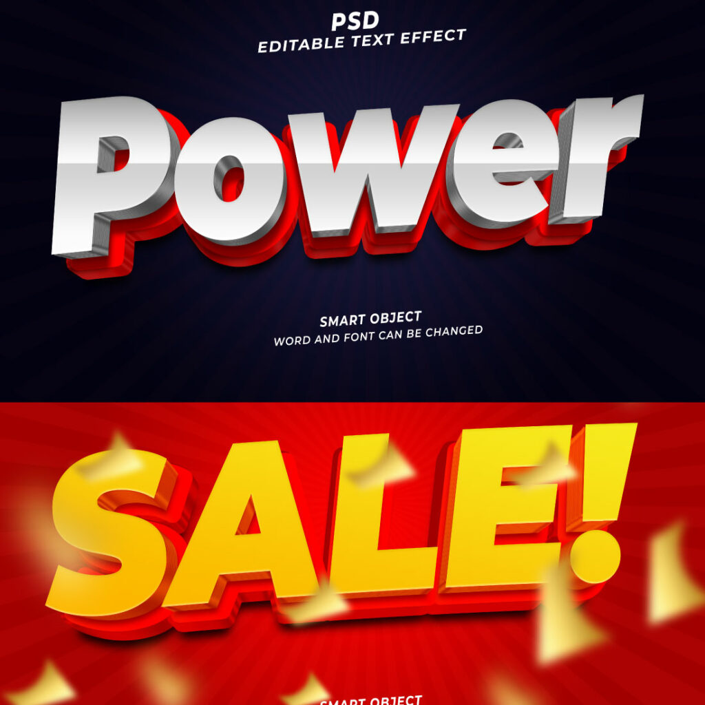 Best PSD bundle 3D editable text effect - MasterBundles