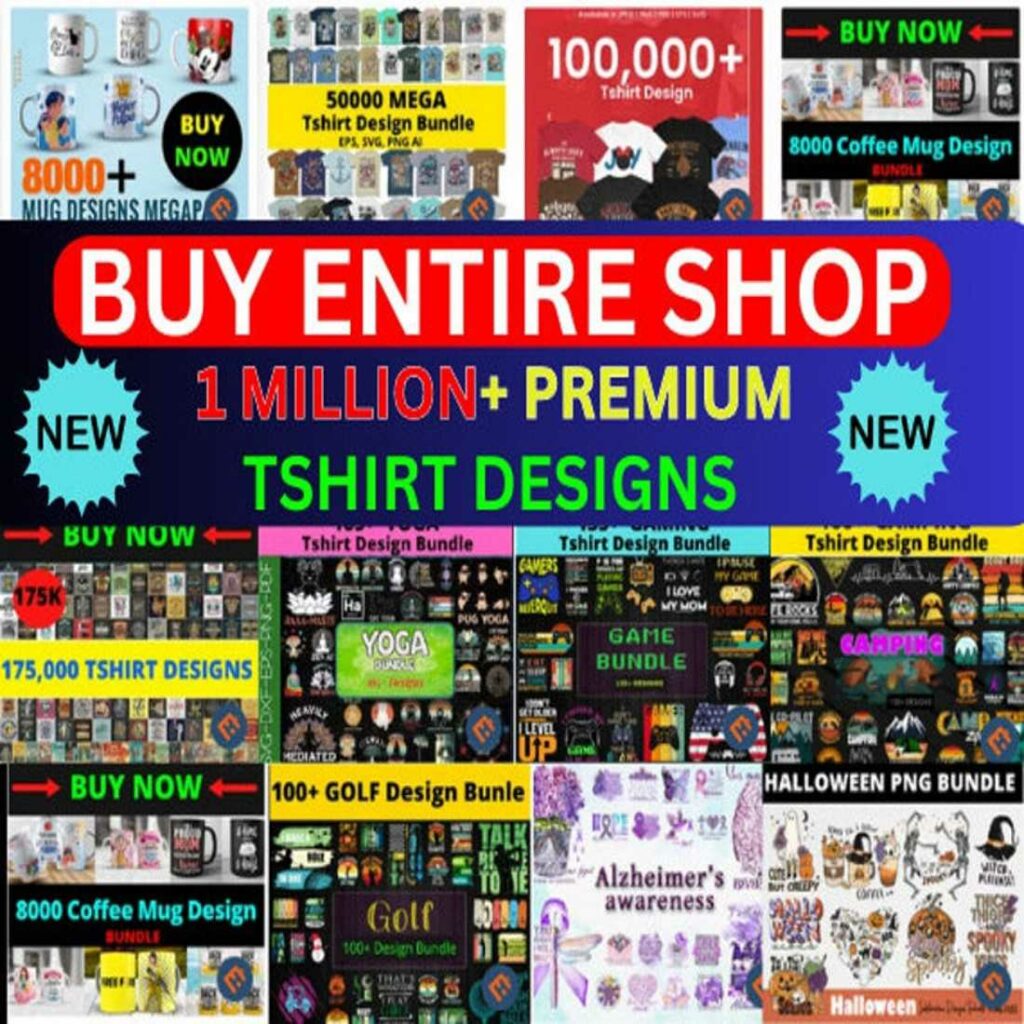 One Million T-shirt Designs Bundle Reselling Rights - MasterBundles