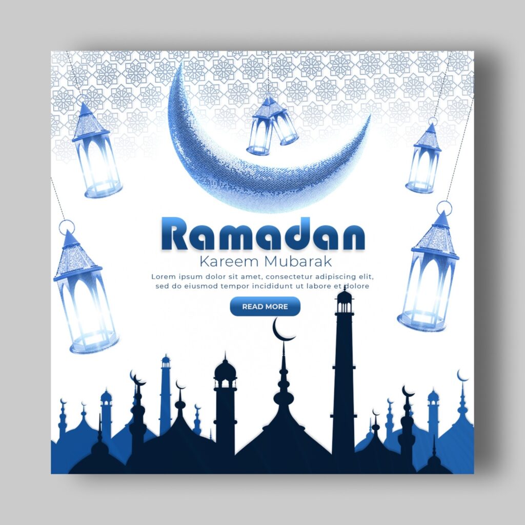 Ramzan Mubarak Social Media Banner Design Template - MasterBundles