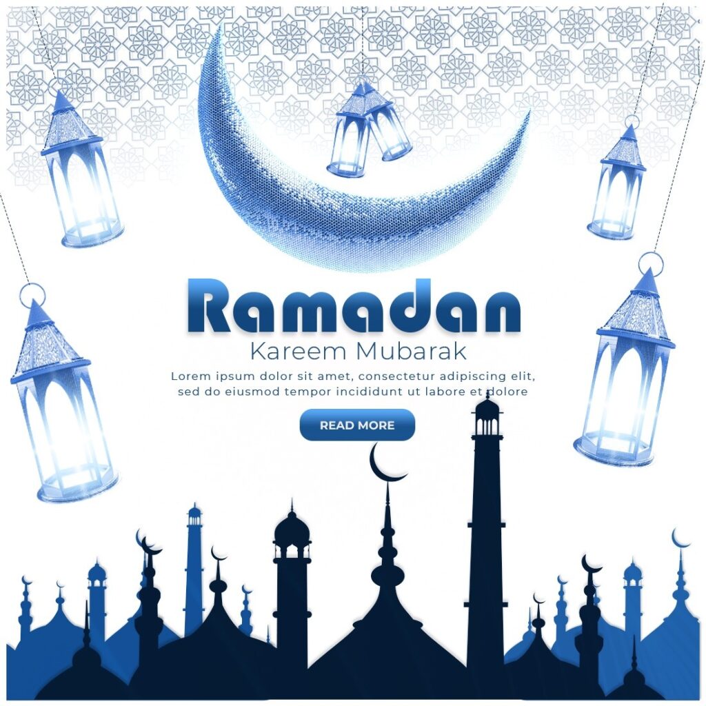 Ramzan Mubarak Social Media Banner Design Template - MasterBundles
