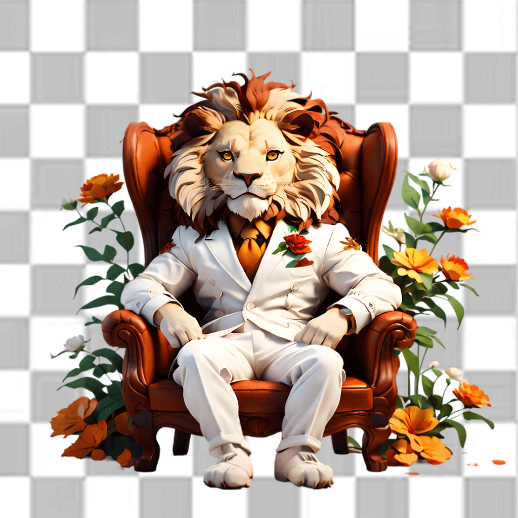 Forest king Resting in Forest Clipart - MasterBundles