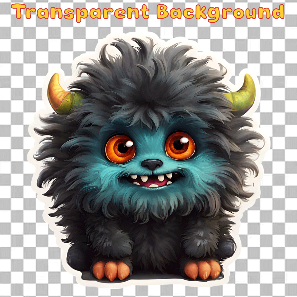 Black Monsters Cute Stickers - MasterBundles