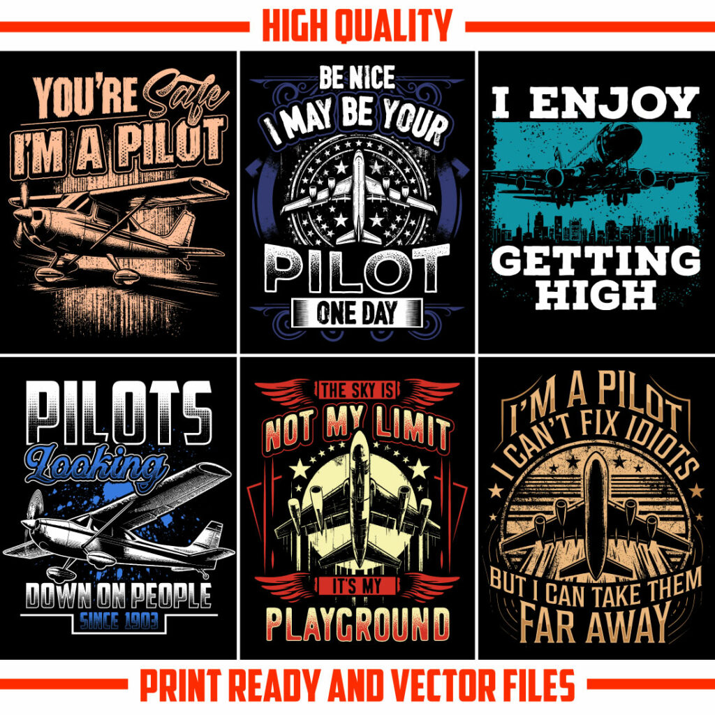 Pilot t shirt design bundle - MasterBundles, pilot t shirt, pilot t ...