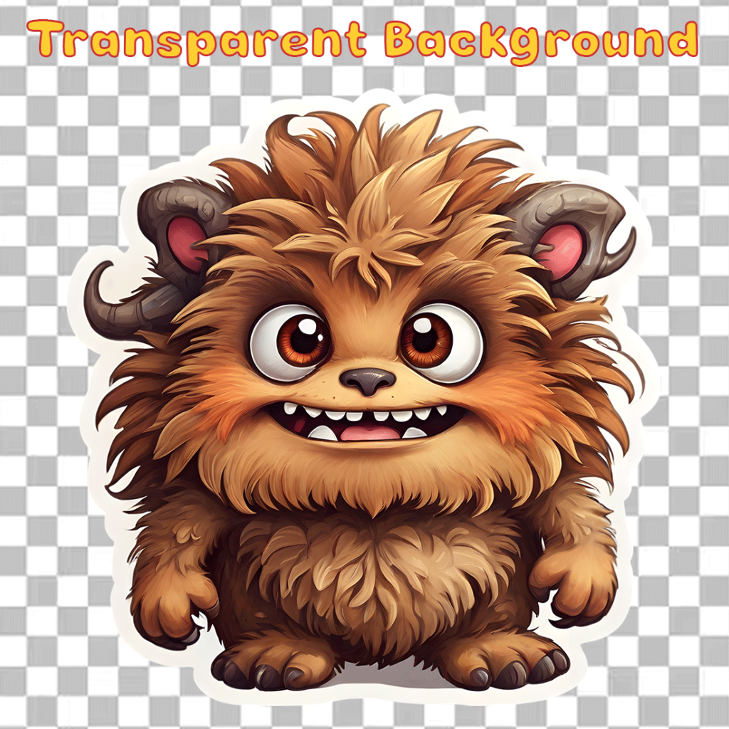 Brown Monsters Cute Stickers - MasterBundles