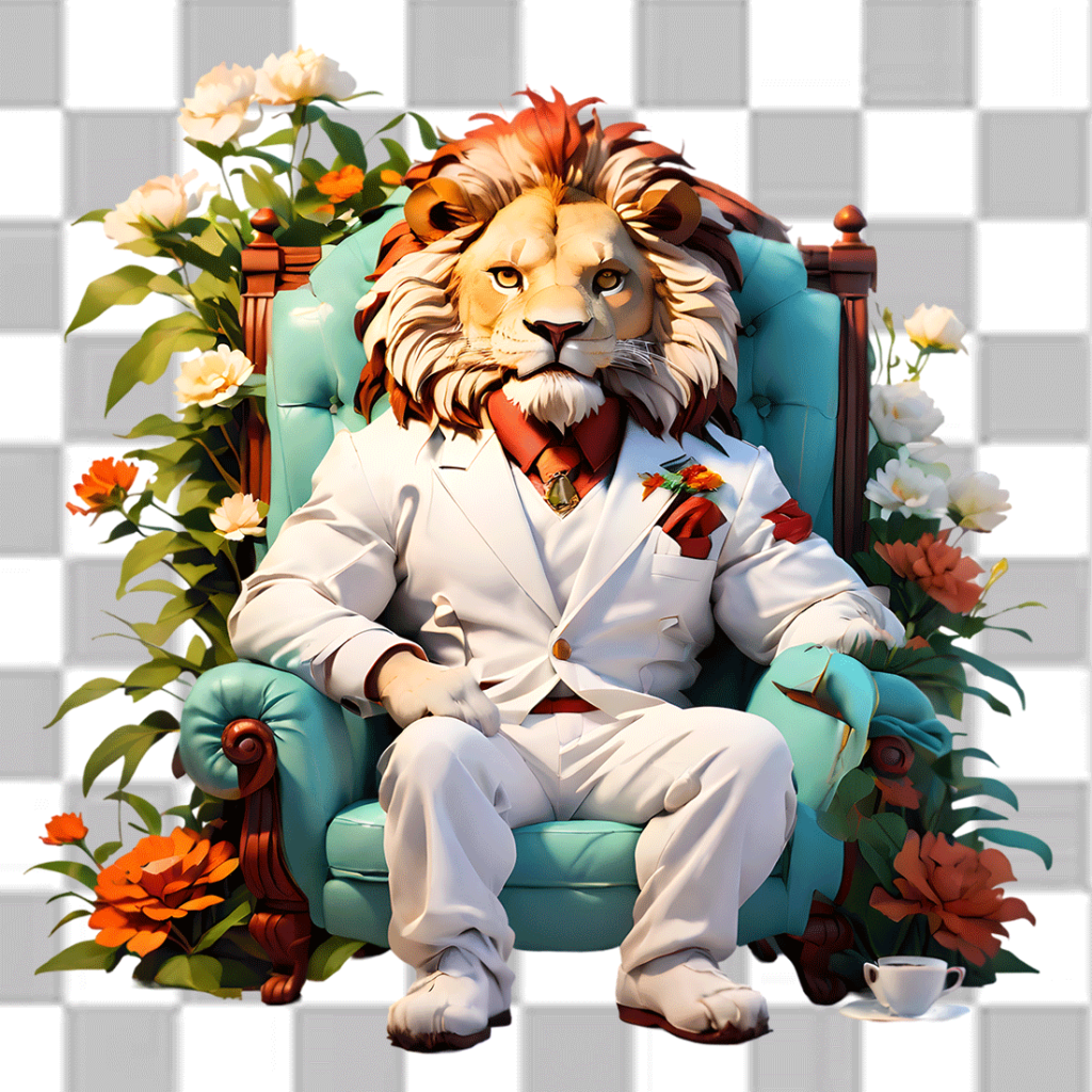 Forest king Resting in Forest Clipart - MasterBundles