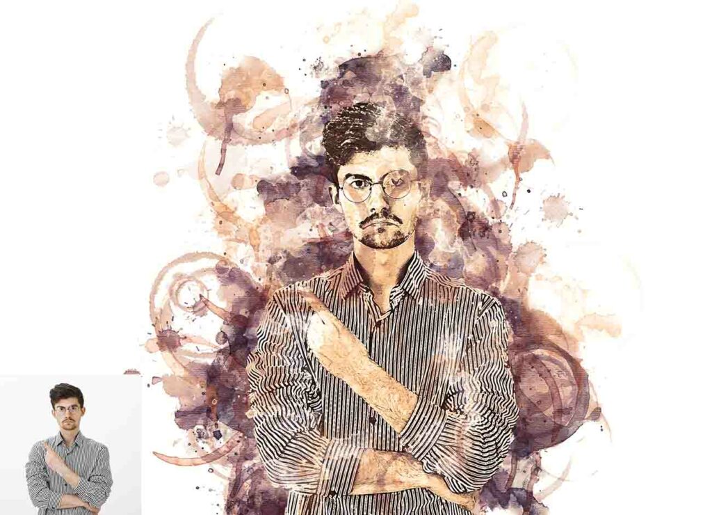 Realistic Coffee Stain Photoshop Action - MasterBundles