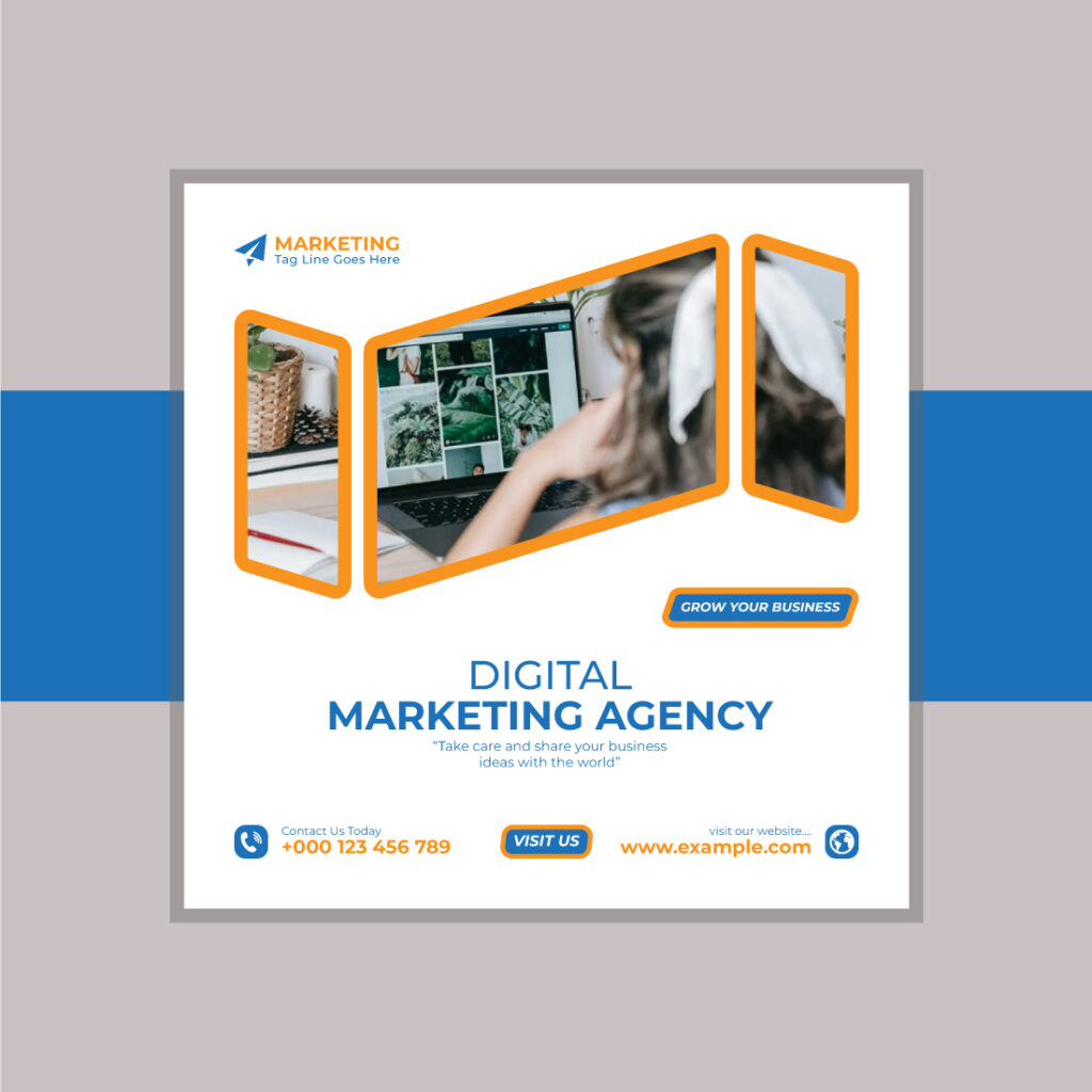 Digital marketing Social Media Posts design template. - MasterBundles