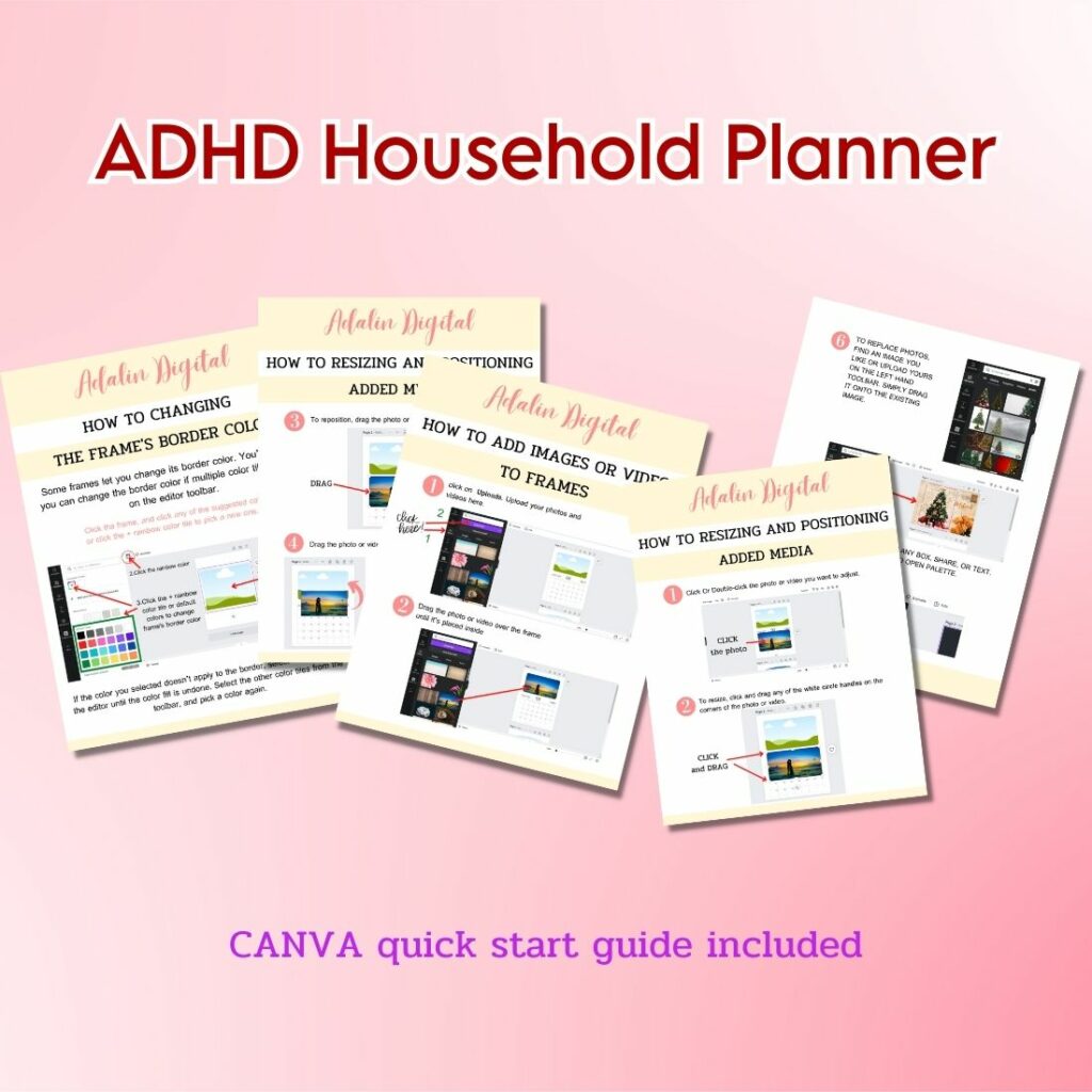 ADHD Household Planner - CANVA Template - MasterBundles