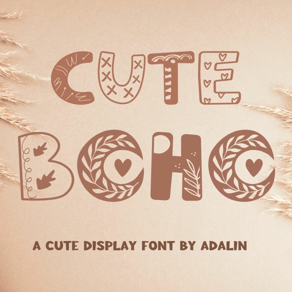 Cute Boho - Display font - MasterBundles