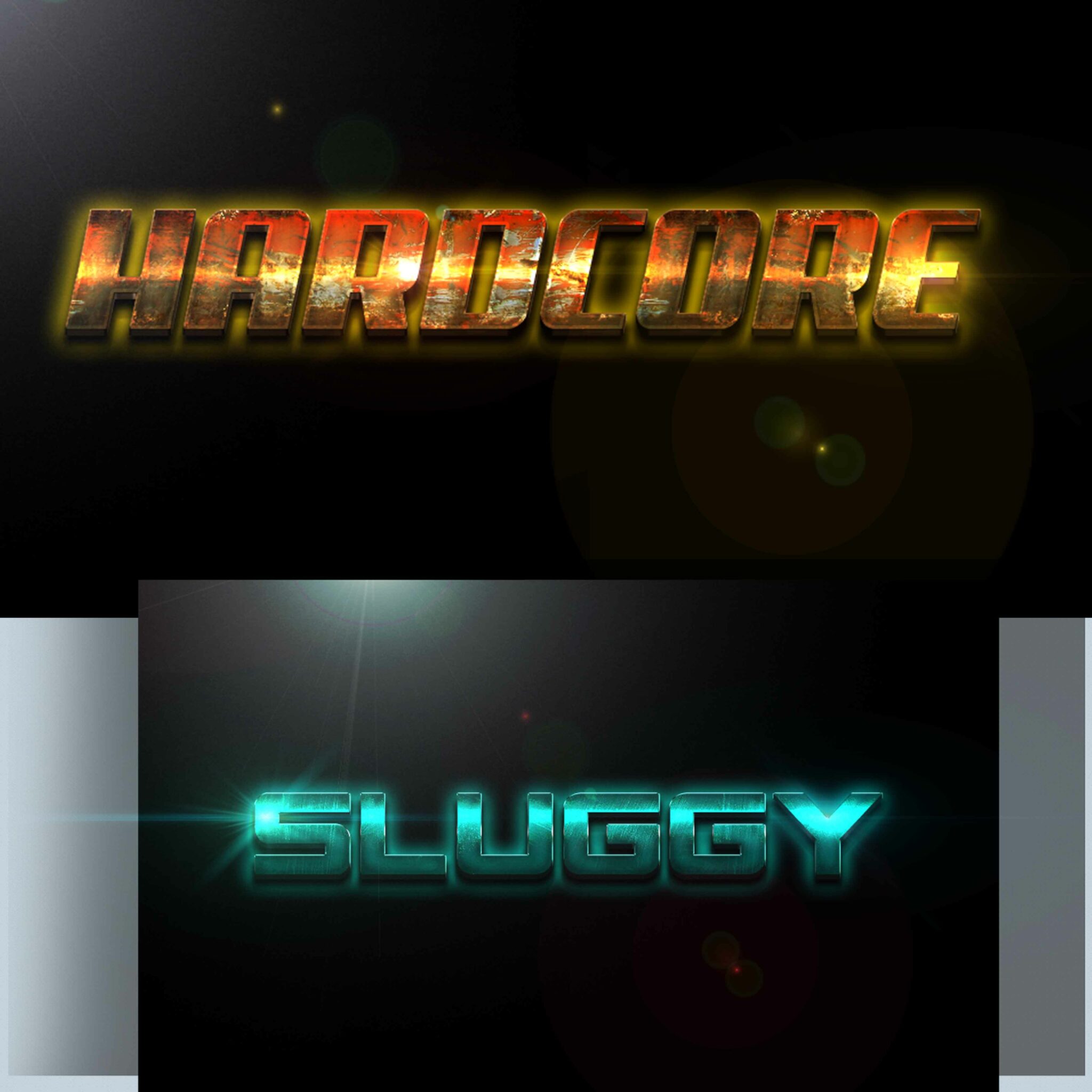 3D Extra Light Text Effects Editable psd Bundle pack - MasterBundles