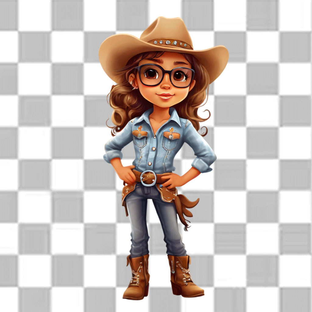 Charming Cowgirl Pack 2 Clipart - MasterBundles