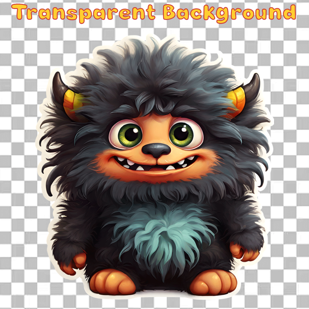 Black Monsters Cute Stickers - MasterBundles