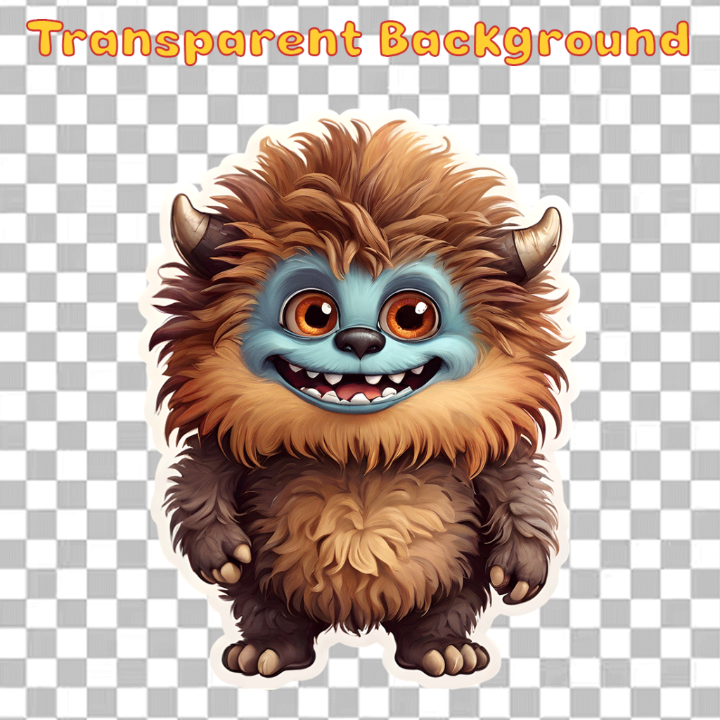 Brown Monsters Cute Stickers - MasterBundles