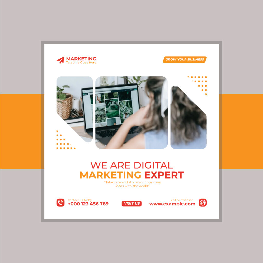 Digital marketing Social Media Posts design template. - MasterBundles