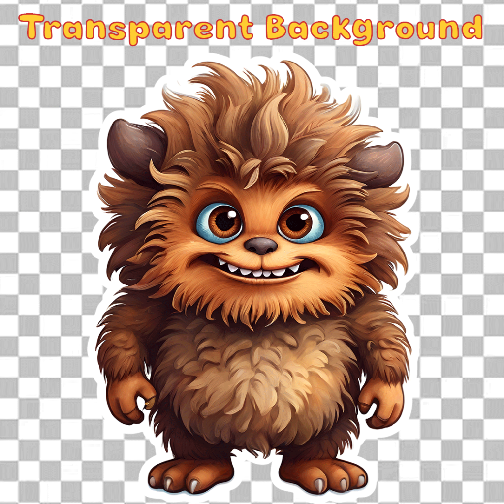 Brown Monsters Cute Stickers - MasterBundles